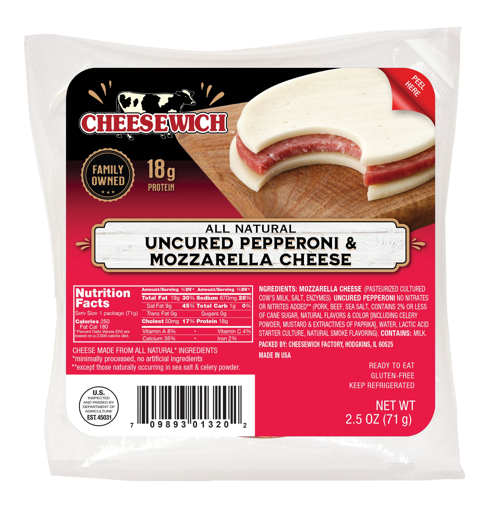 All Natural Mozzarella & Pepperoni – Cheesewich Factory: Delicious Grab ...